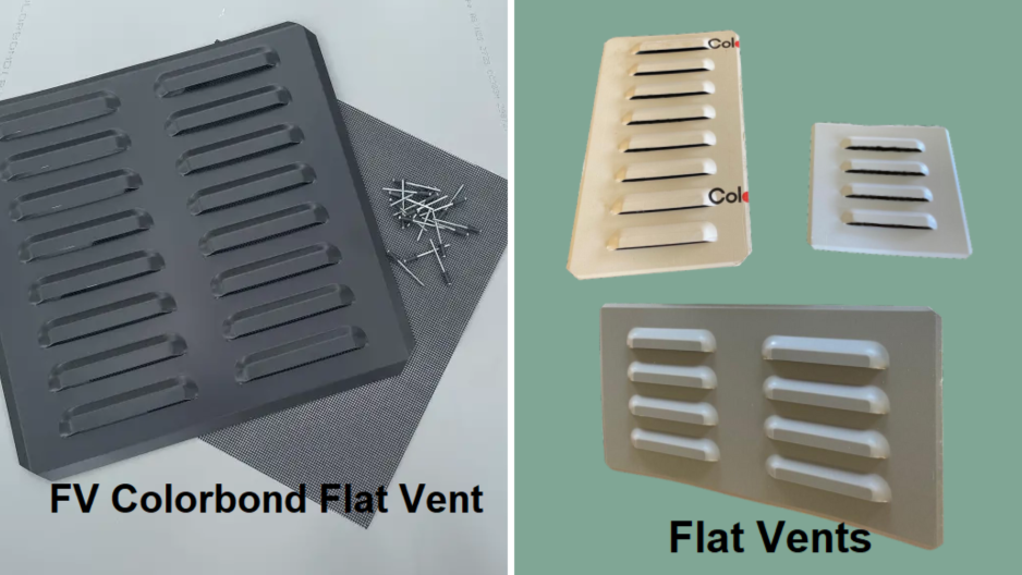 FV Colorbond Flat Vents | Steel Sheds in Australia