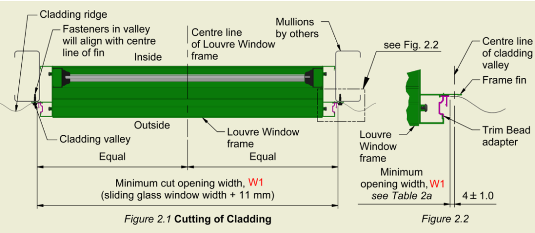 cutting of cladding for louvre window | Steel Sheds in Australia
